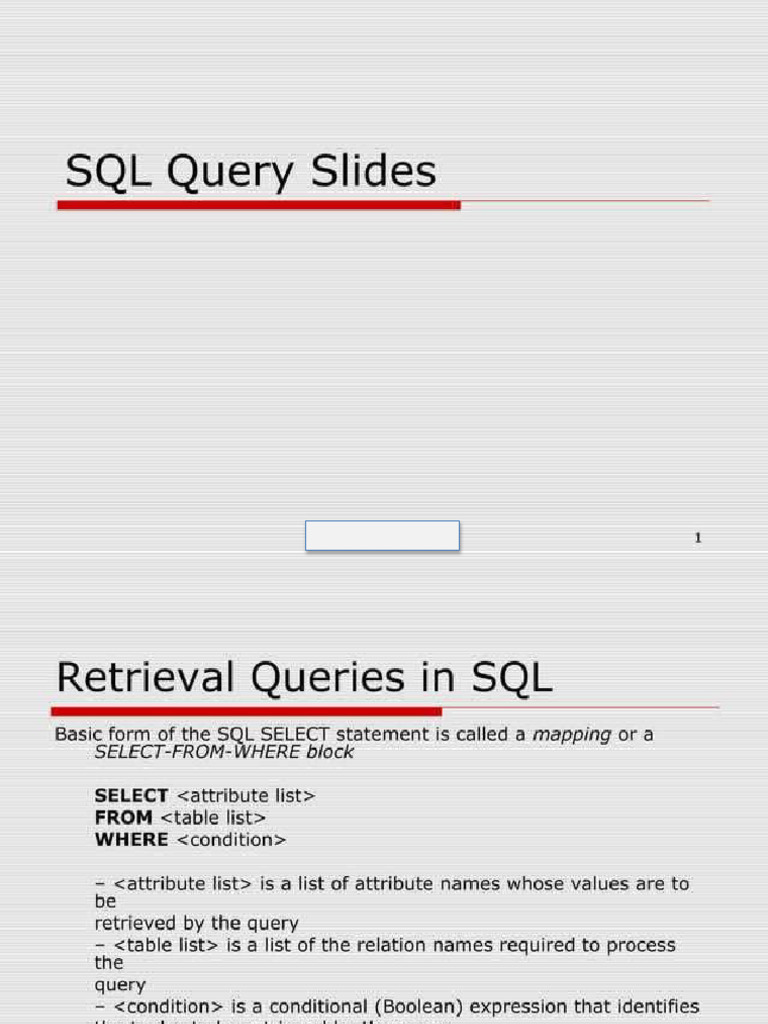SQL Query | PDF