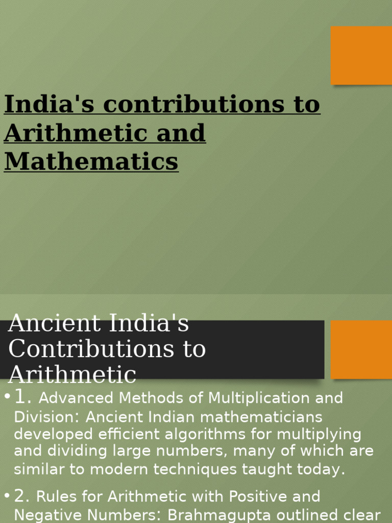 Ancient India's Mathematical Innovations | PDF | Arithmetic ...