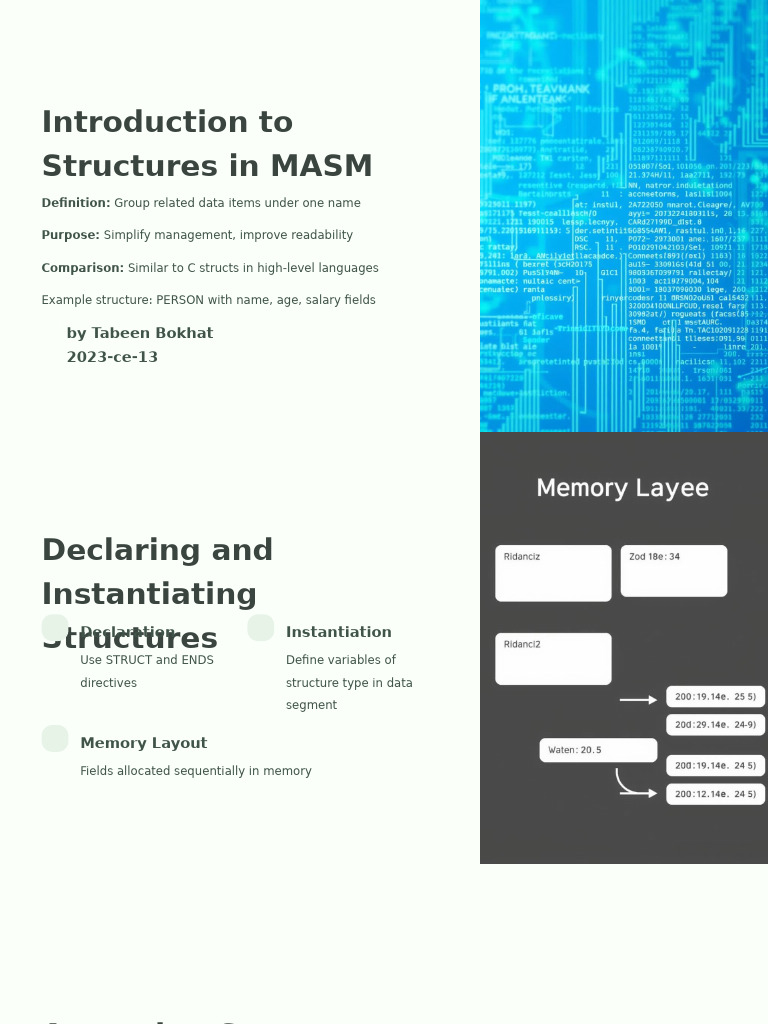 Introduction to Structures in MASM | PDF | Macro (Computer Science) | Software Engineering