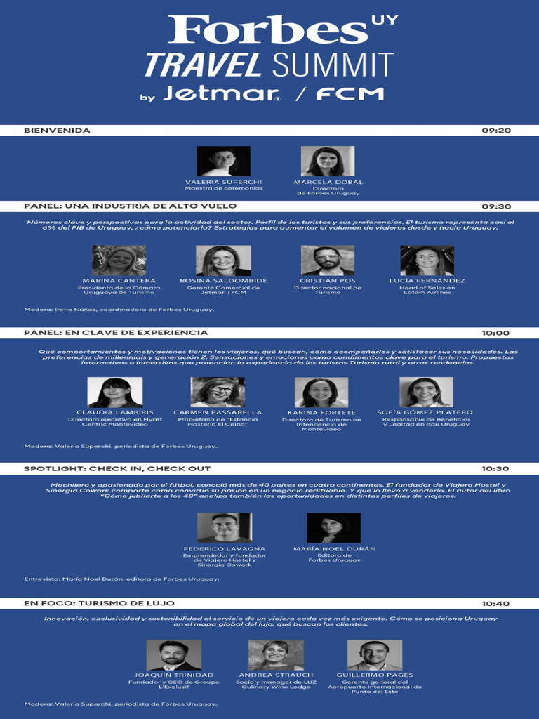 Programa Travel Summit by Jetmar - FCM | PDF