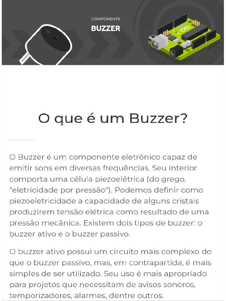Arduino Buzzer Circuito | PDF