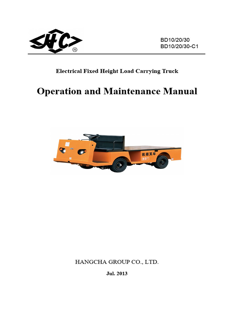 BD Electrical Fixed Height Load Carrying Truck Operation and ...