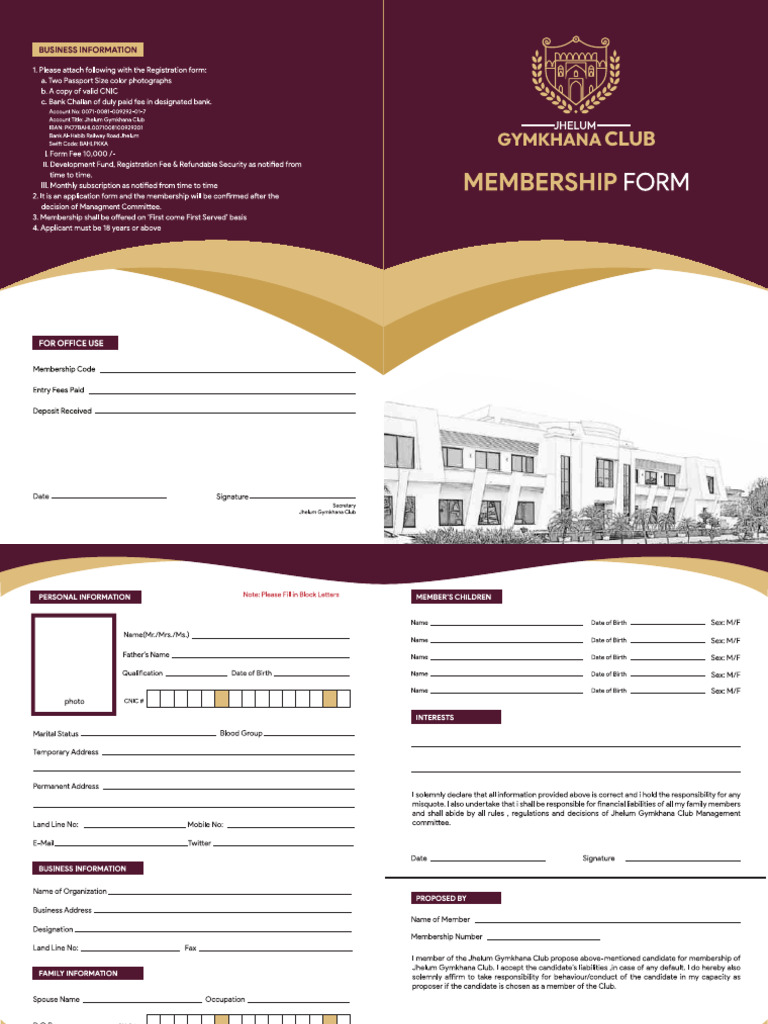 JGC Membership Form | PDF