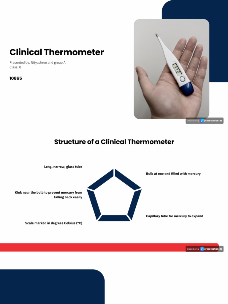 Clinical Thermometer and It's History | PDF