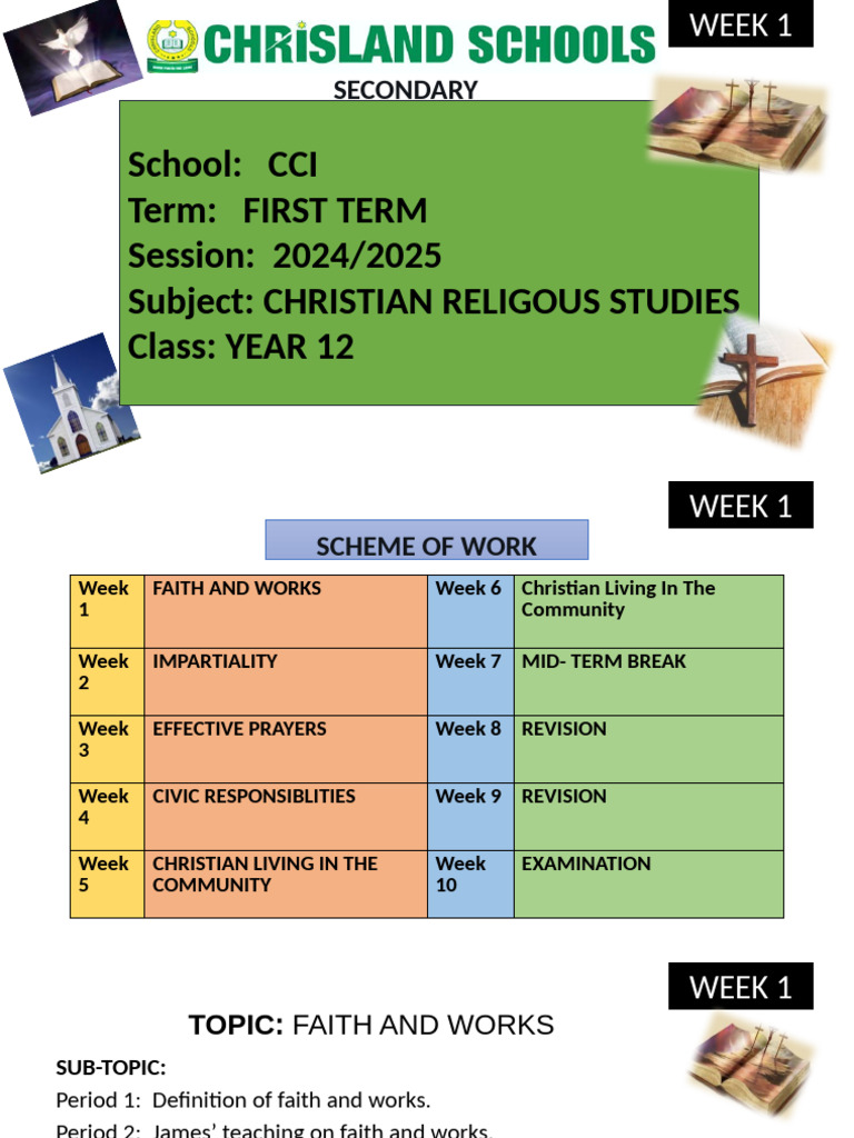 Year 12 Christian Studies Scheme of Work | PDF | Prayer | Faith
