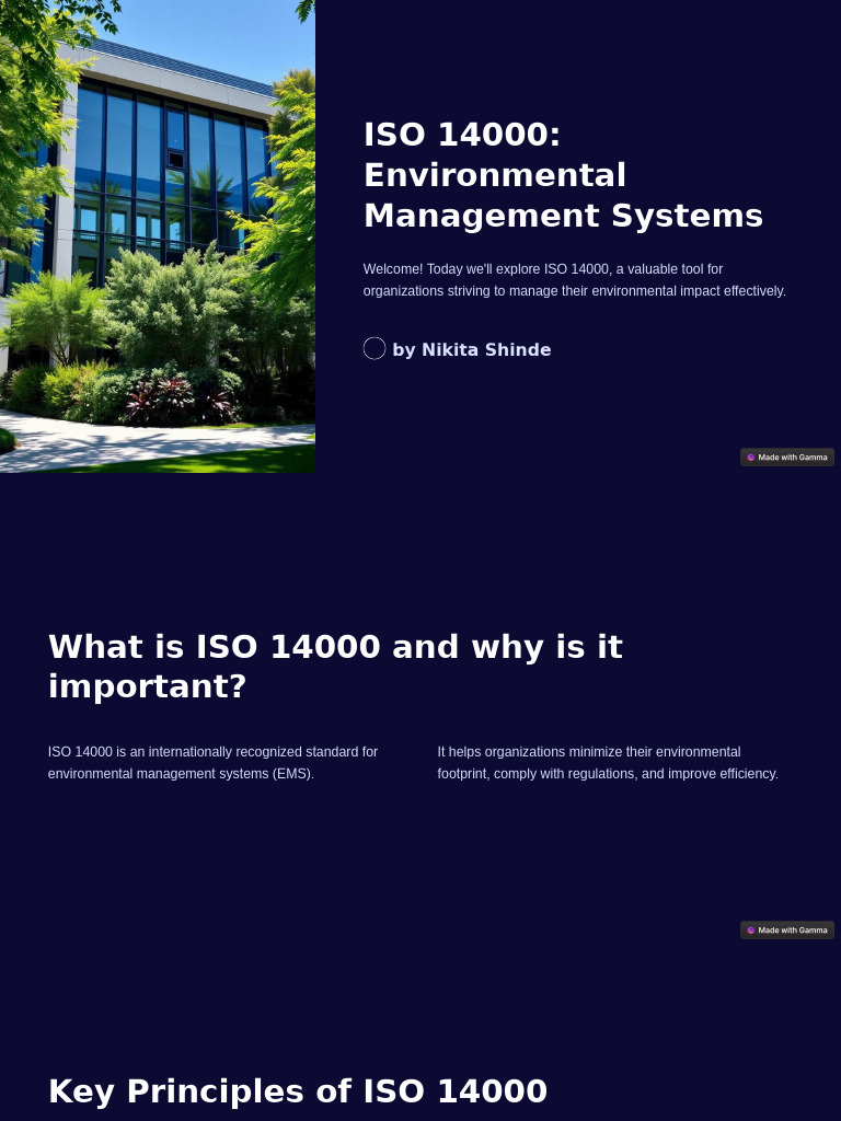 ISO 14000 Environmental Management Systems | PDF | Economy And The Environment | Natural Environment