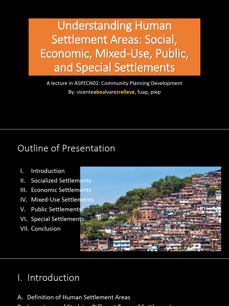 Human Settlement Areas Explained | PDF | Mixed Use Development ...