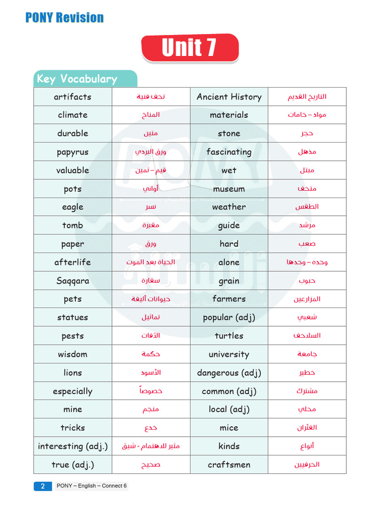 Connect Final Revision Grade 6 - 2 | PDF