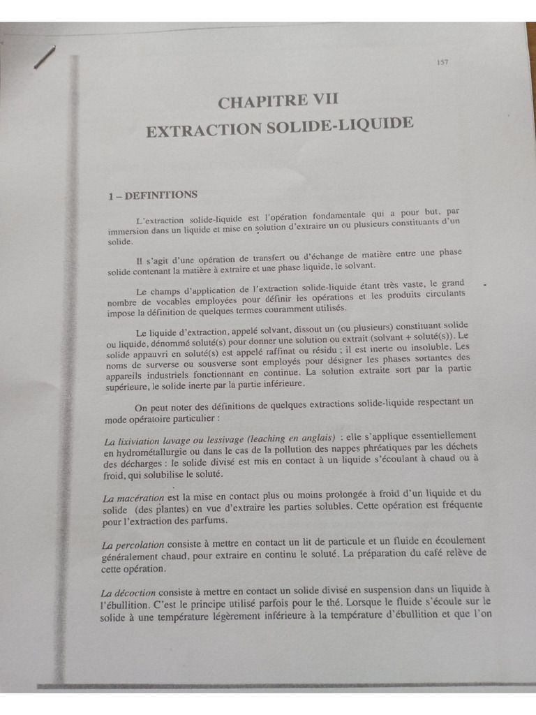 Chap4 Extraction Solide Liquide | PDF