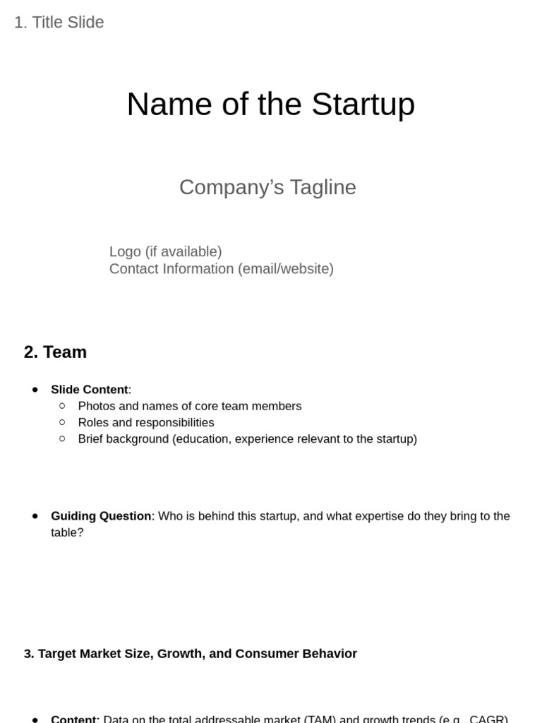 Basic Presentation Format Pdf