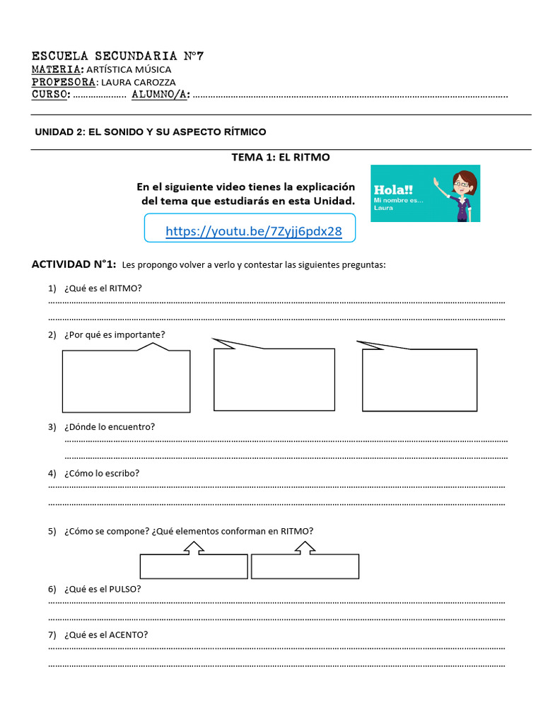 Modulo Unidad2 El Ritmo | PDF | Escala (música) | Notación musical