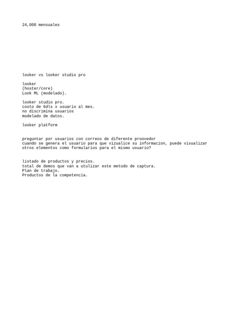 Looker vs Looker Studio Pro | PDF