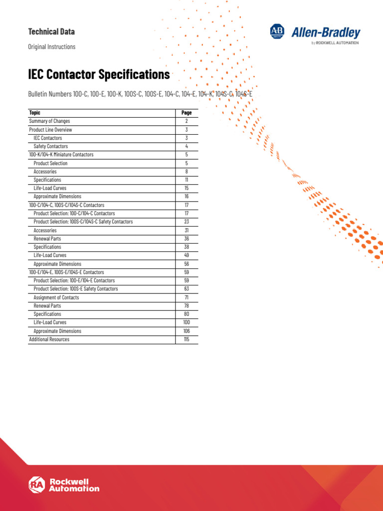 IEC Contactor Specifications | PDF | Relay | Mains Electricity