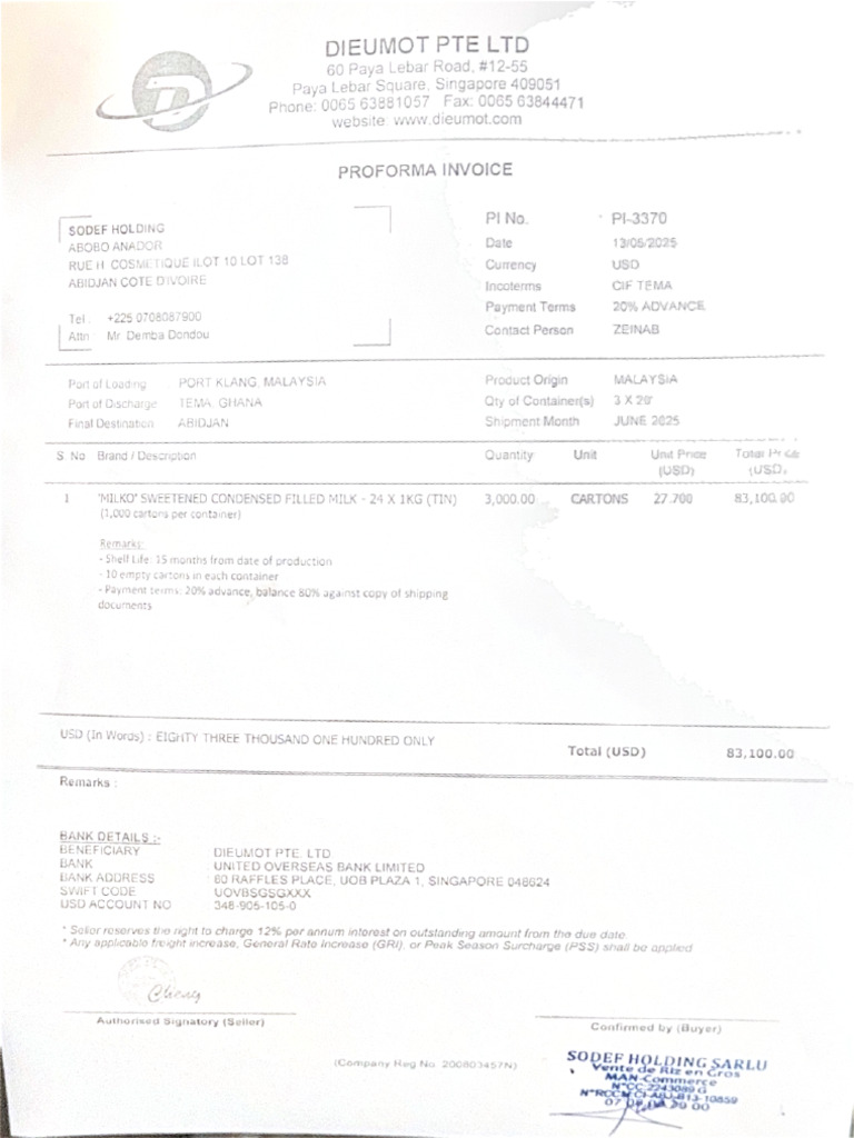 Sodef Holding | PDF