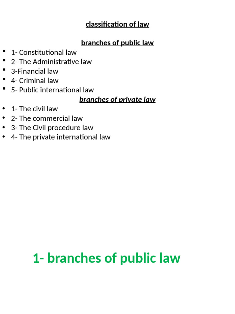 Branches of Law Public Law 2 | PDF | Administrative Law | Public Law
