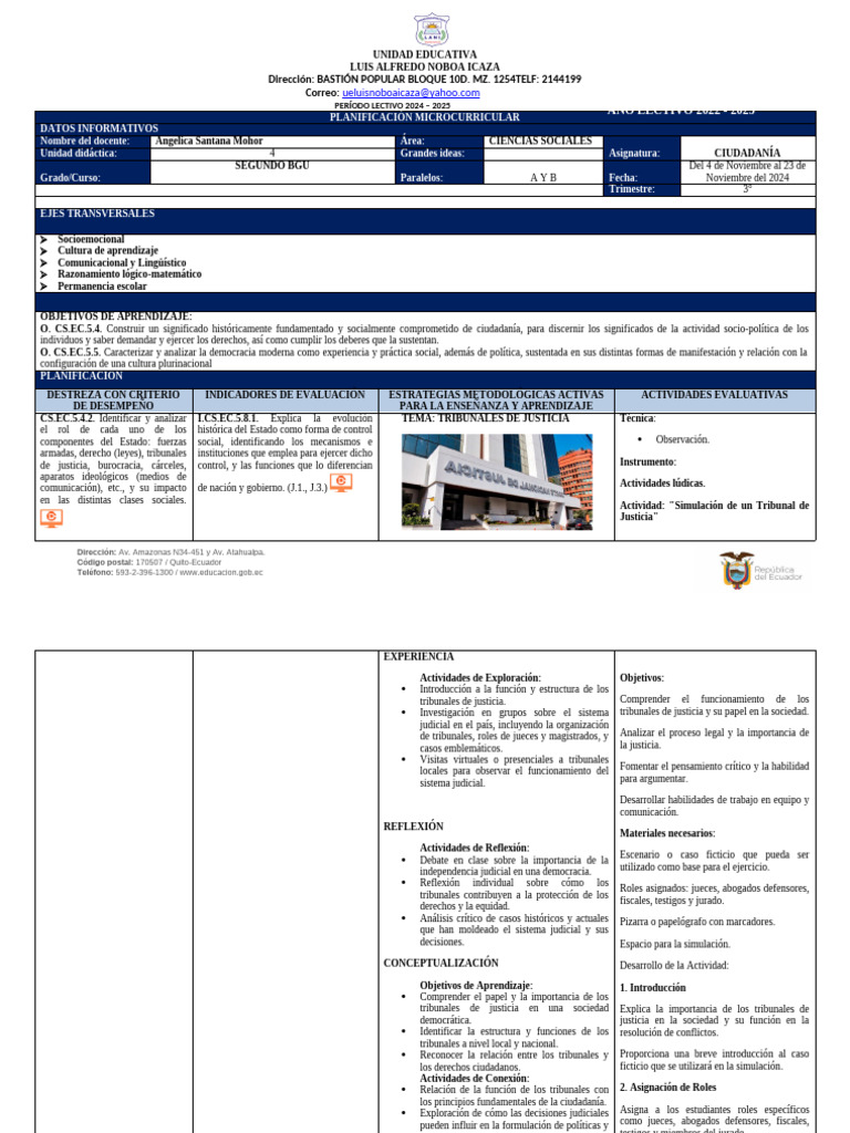 Planificacion Chango-1 | PDF | Democracia | Ideologías políticas