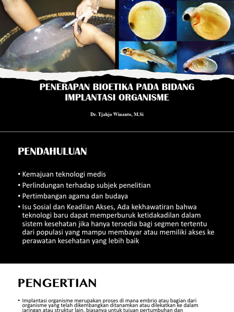 Bioetika dalam Implantasi Organisme | PDF