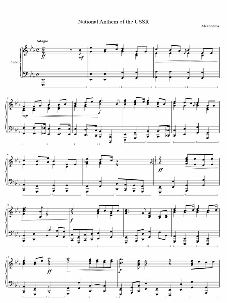 National Anthem of The USSR | PDF