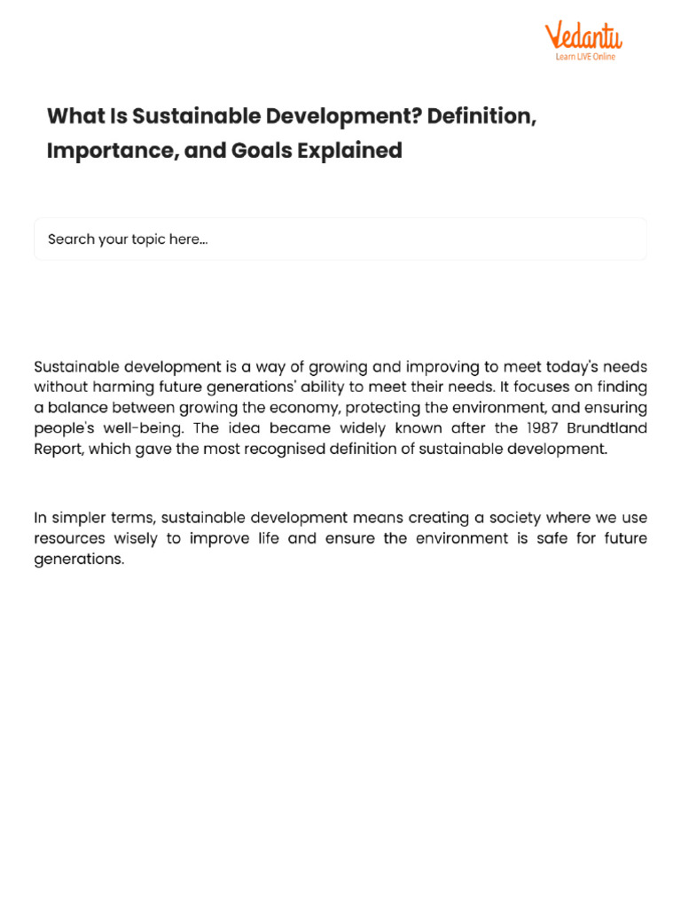 What Is Sustainable Development - Definition, Importance, and Goals ...
