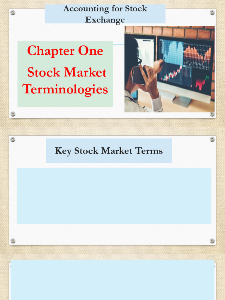 1 - Chapter One - Stock Market Terminologies | PDF | Bonds (Finance ...