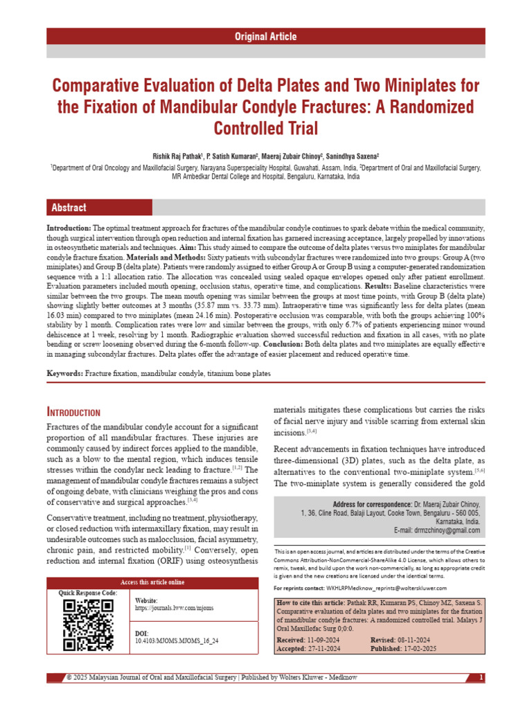 Comparative Evaluation of Delta Plates and Two.2 | PDF | Medical ...