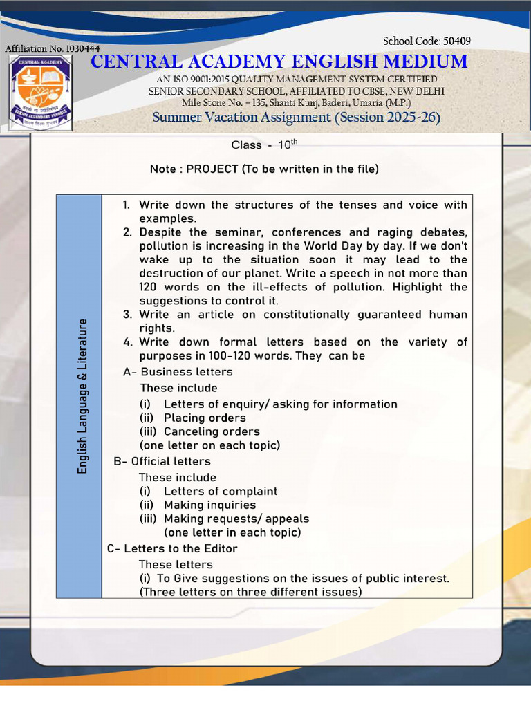 Class 10th | PDF