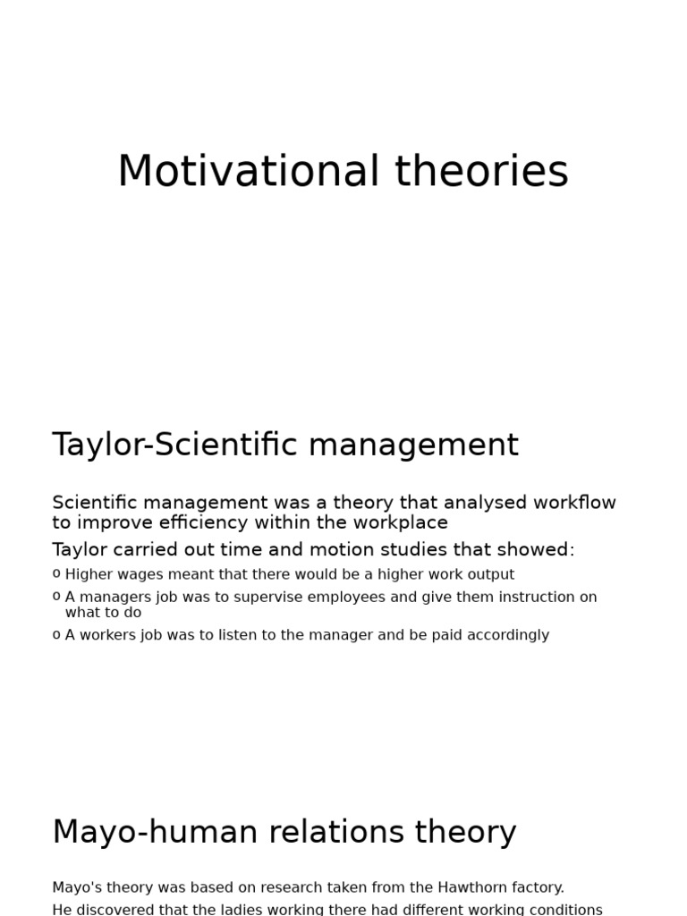 Motivational Theories | PDF