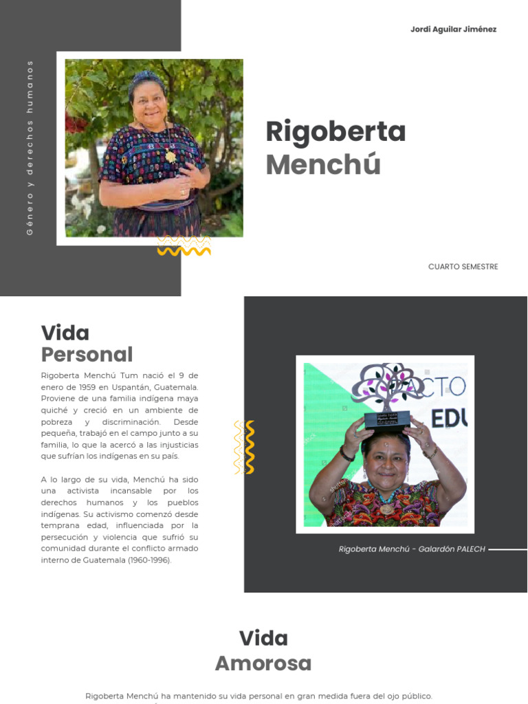 Bio Rigoberta Menchú | PDF