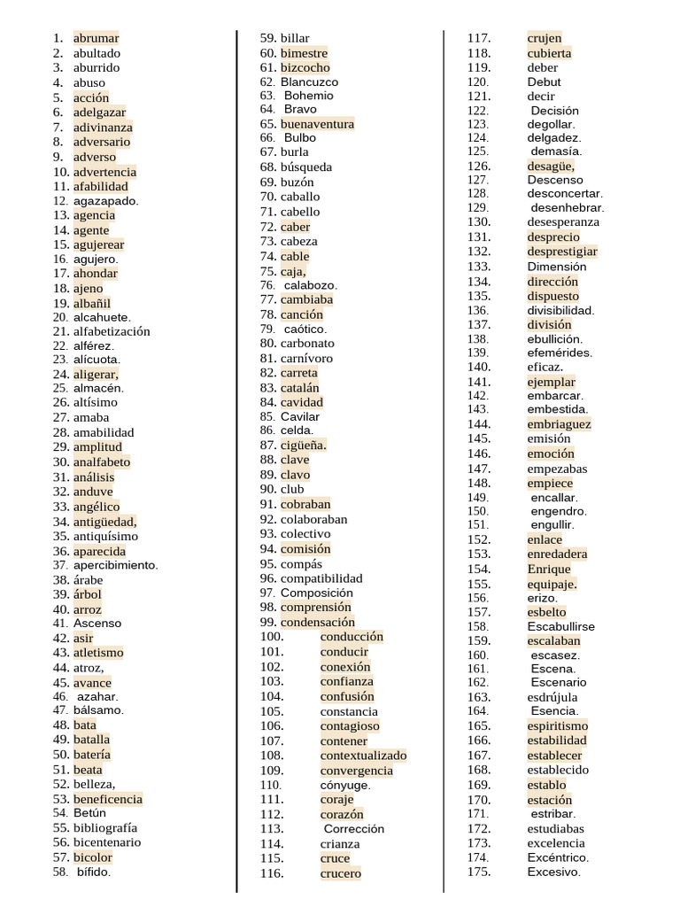500 Palabras Cultas y Significados | PDF