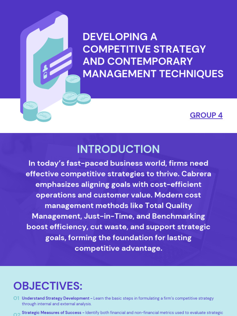 Chapter 4 Developing A Competitive Strategy and Contemporary Cost ...