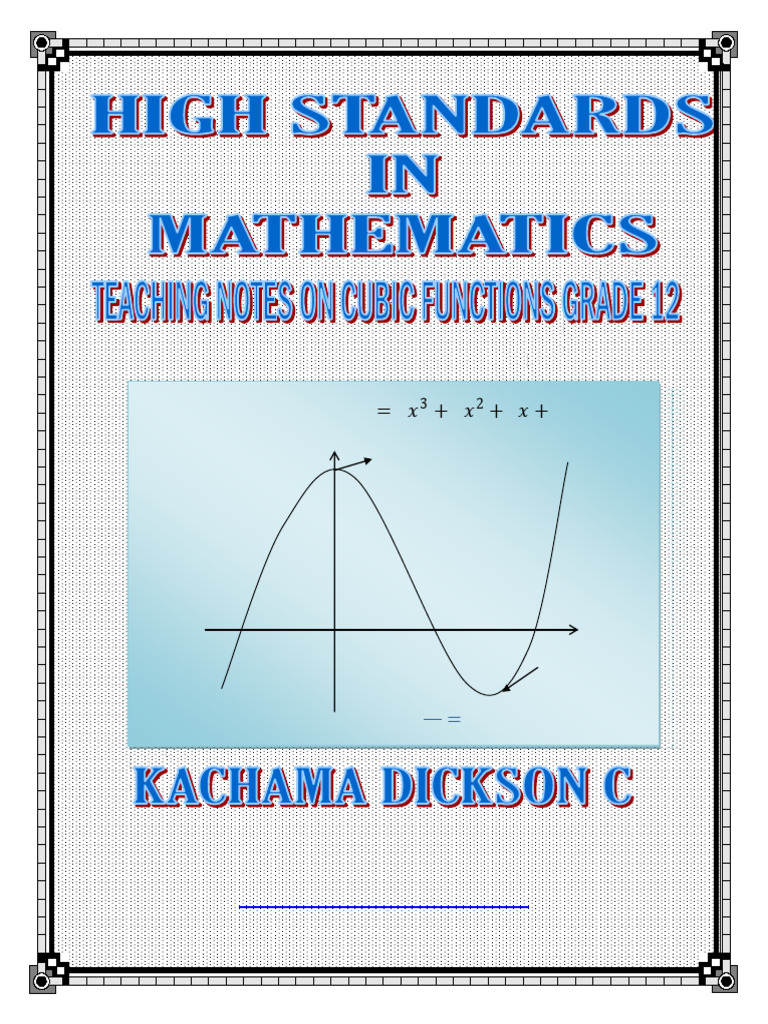 Grade 12 Cubic Functions Guide | PDF | Function (Mathematics) | Integral