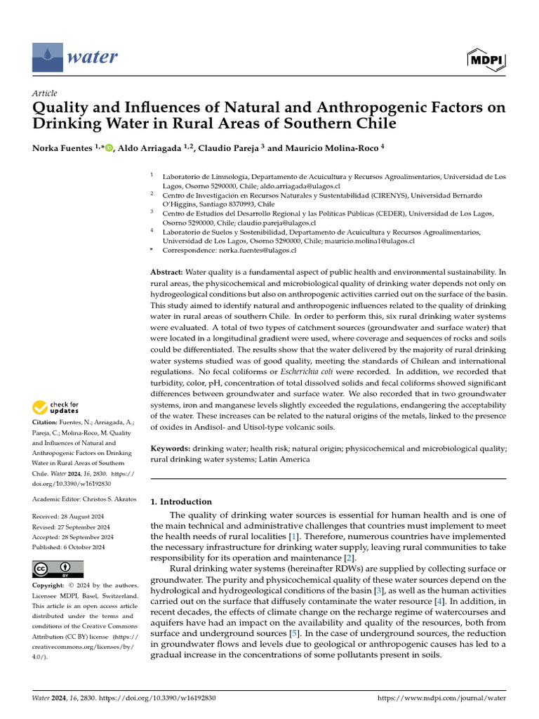 Quality and Influences of Natural and Anthropogenic Factors On | PDF ...