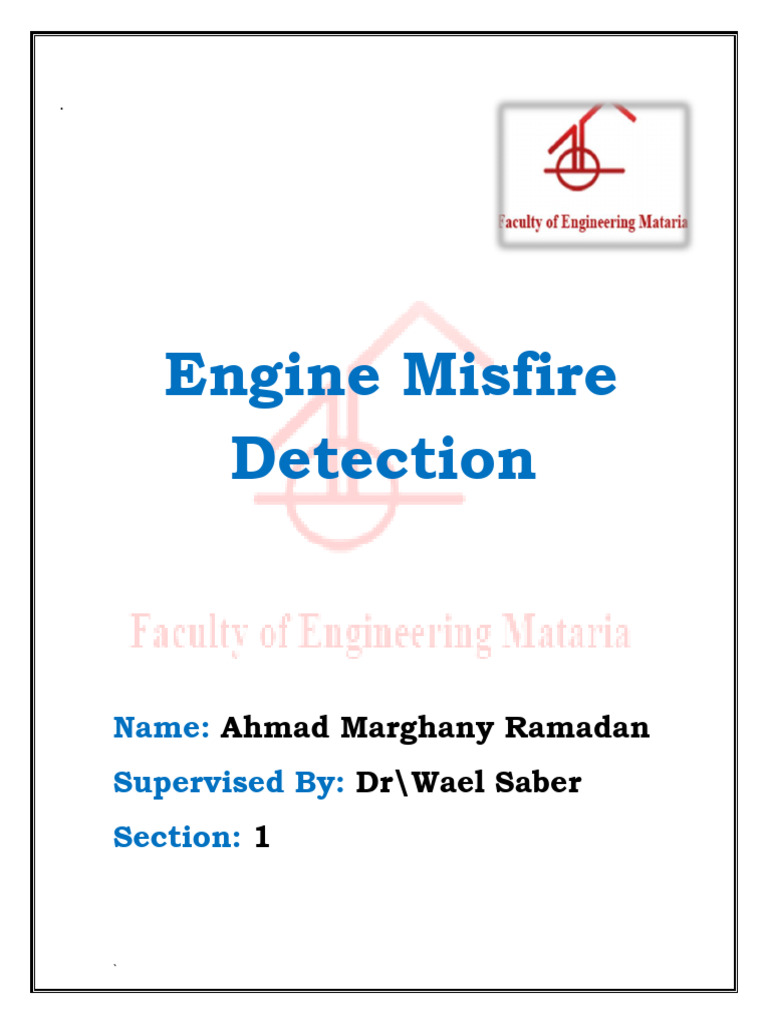 Engine Misfire Detection Techniques | PDF