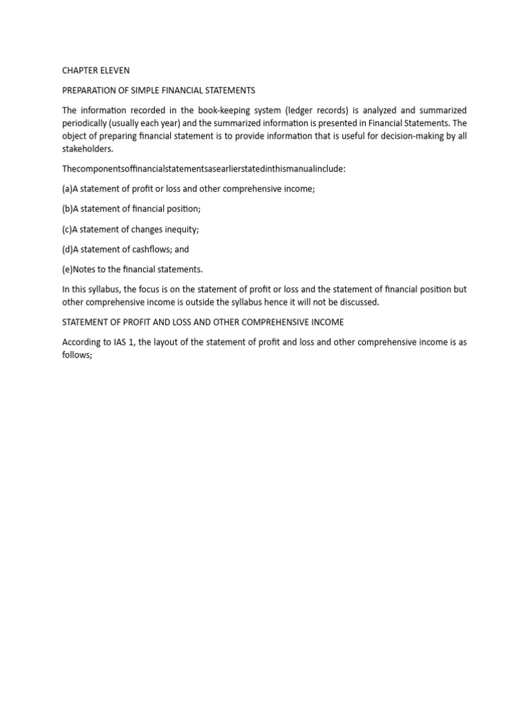 Simple Financial Statements Guide | PDF | Income Statement | Cost