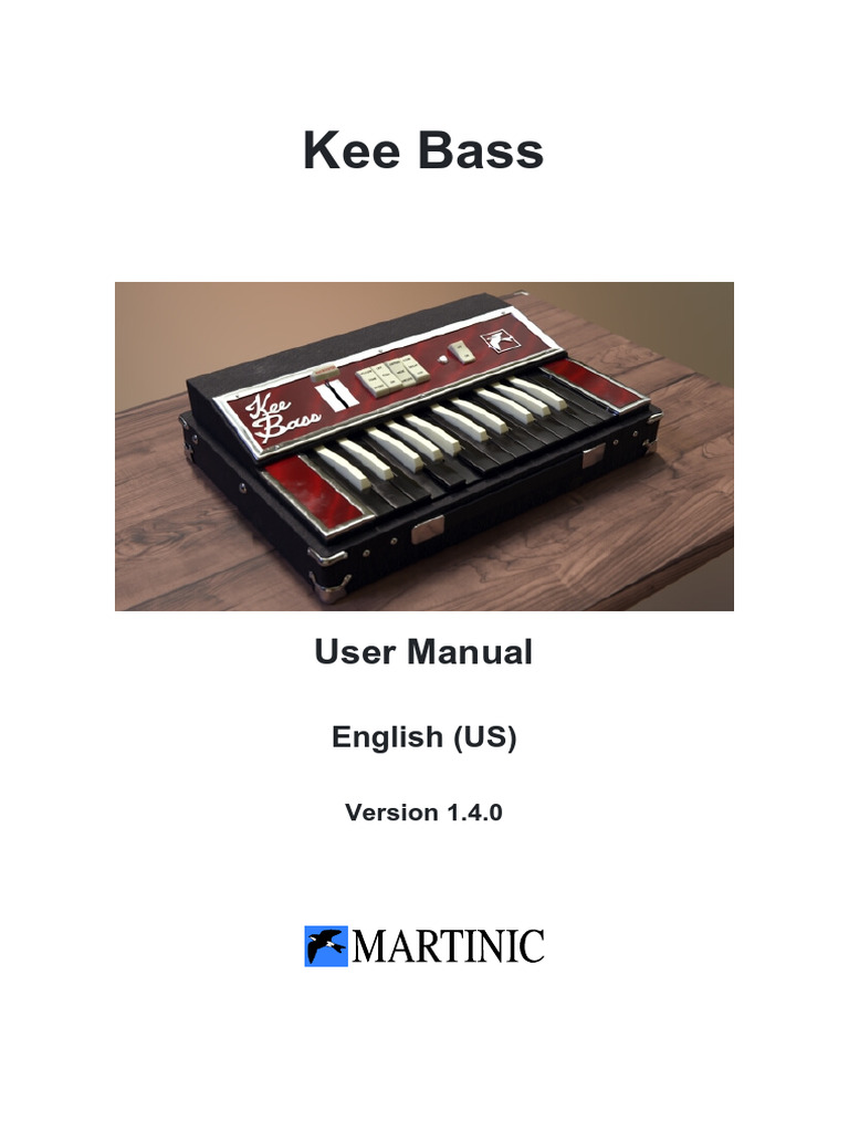 Martinic_Kee_Bass_v1.4.0_User_Manual_EN | PDF | Synthesizer | Music Technology