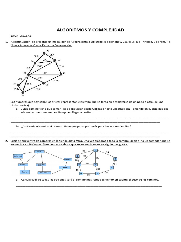 Algoritmos de Grafos: Caminos y Matrices | PDF