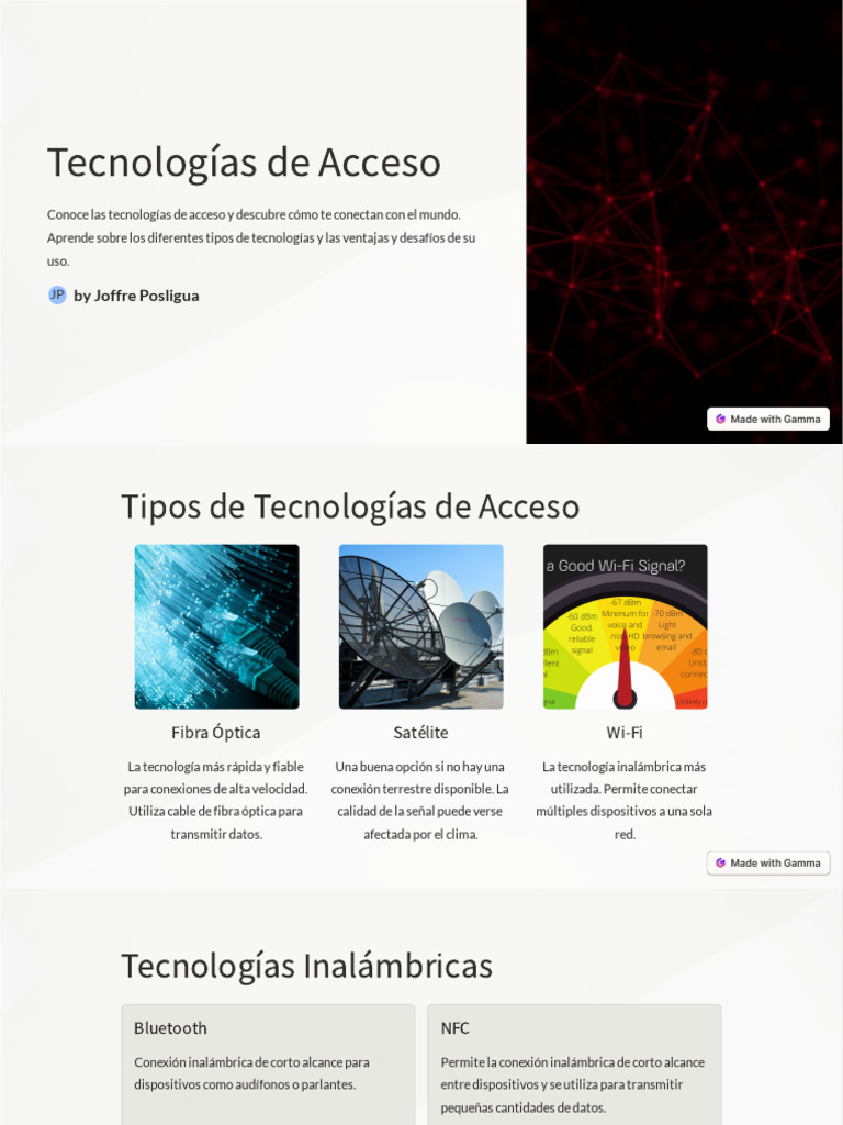 Tecnologías de Acceso a Internet | PDF | Inalámbrico | Wifi