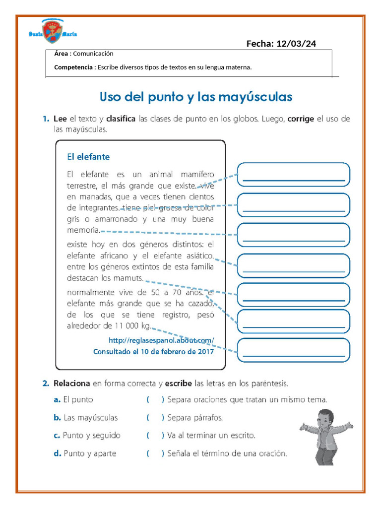 Uso Del Punto y Mayuscula | PDF