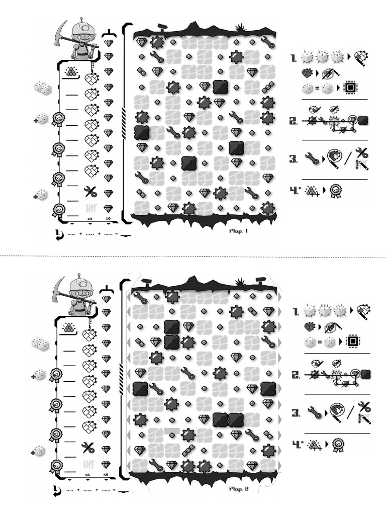 Dicey Diggers - PLAYER SHEETS | PDF