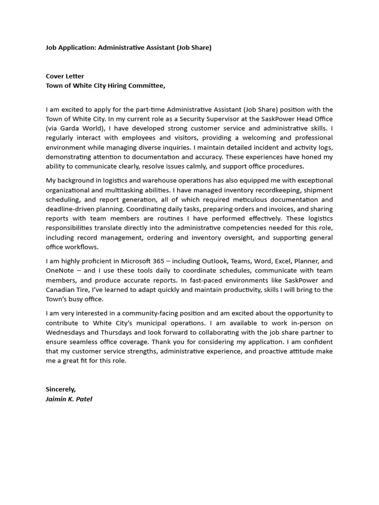 Job Application - CL | PDF
