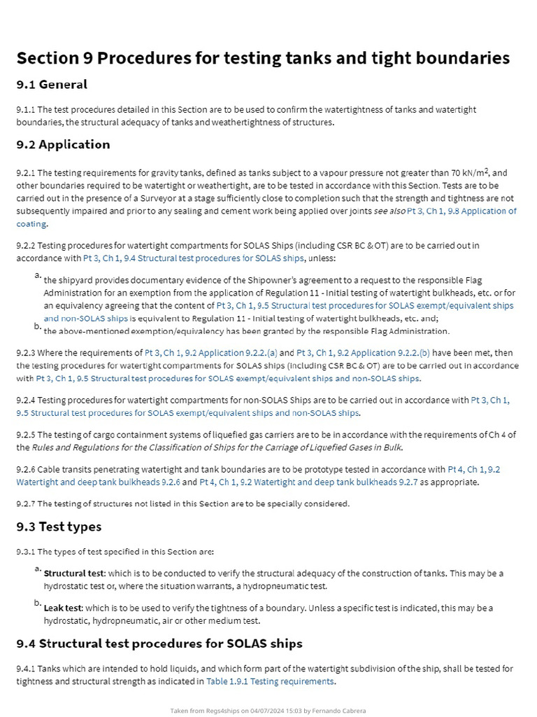 Taken From Regs4ships On 04/07/2024 15:03 by Fernando Cabrera | PDF