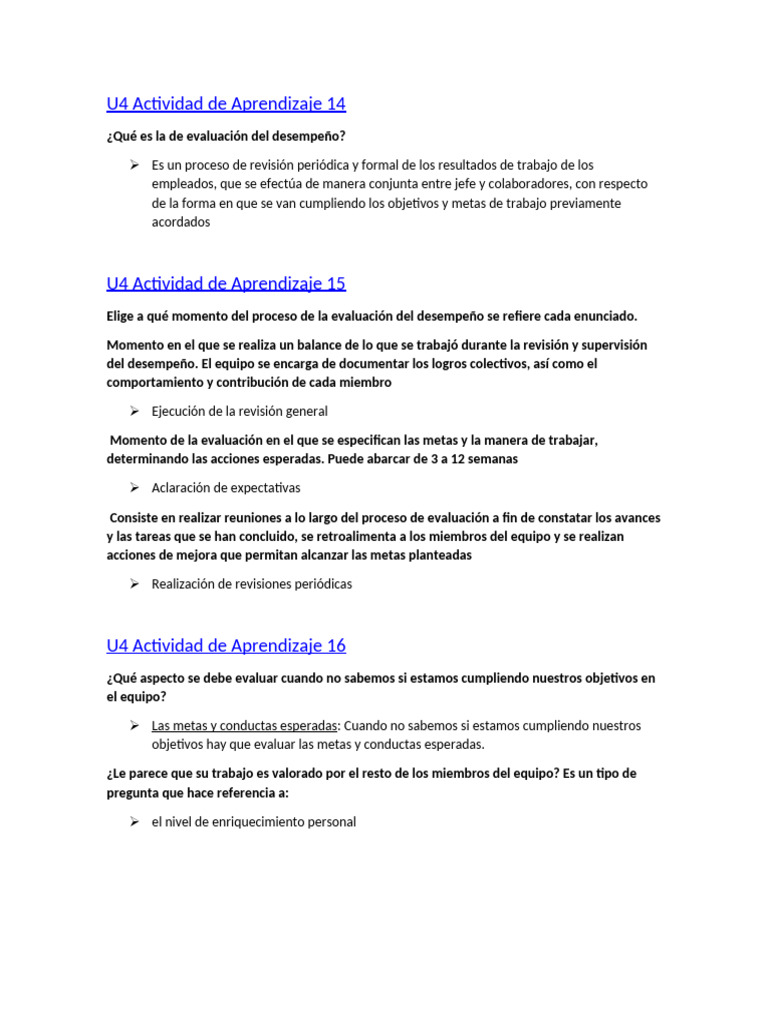 U4 Actividad de Aprendizaje | PDF
