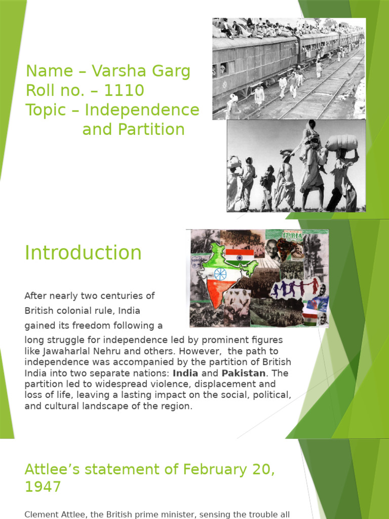 On Independence and Partition | PDF | Partition Of India | British Raj