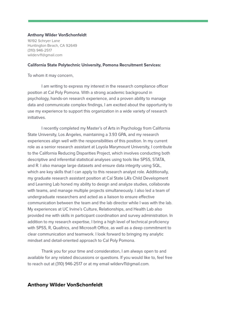 Cal Poly Pomona Cover Letter 2 - 27 - 25 | PDF