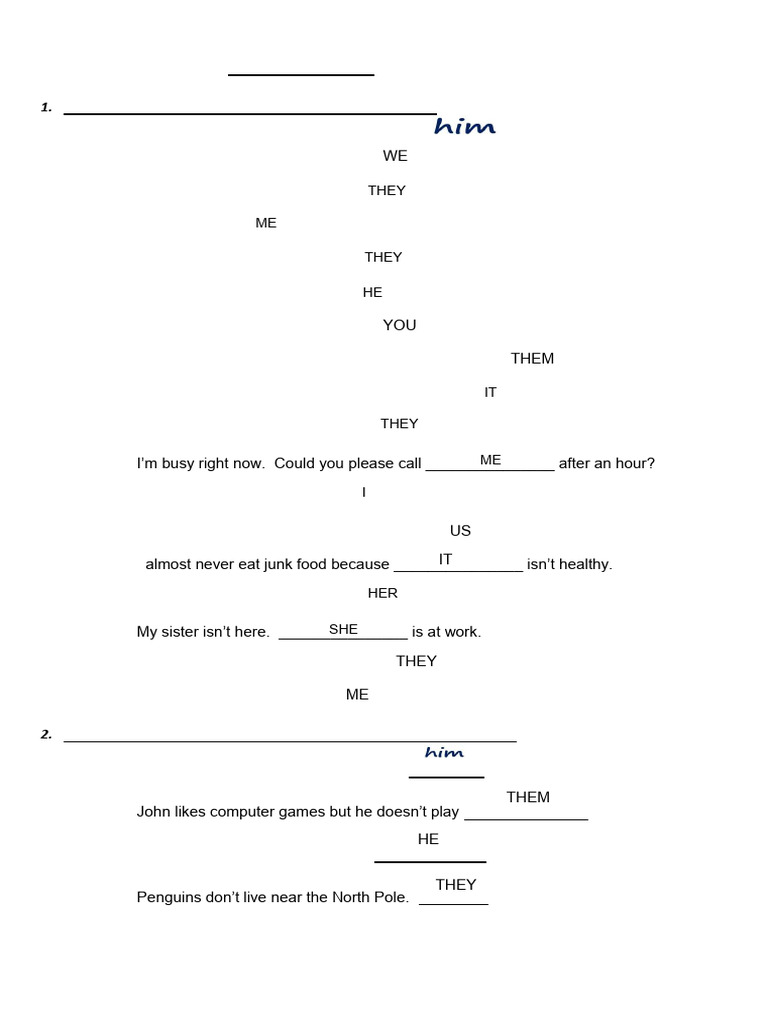 OBJECT PRONOUN 1 UNIVERSIDAD - PDF.F | PDF
