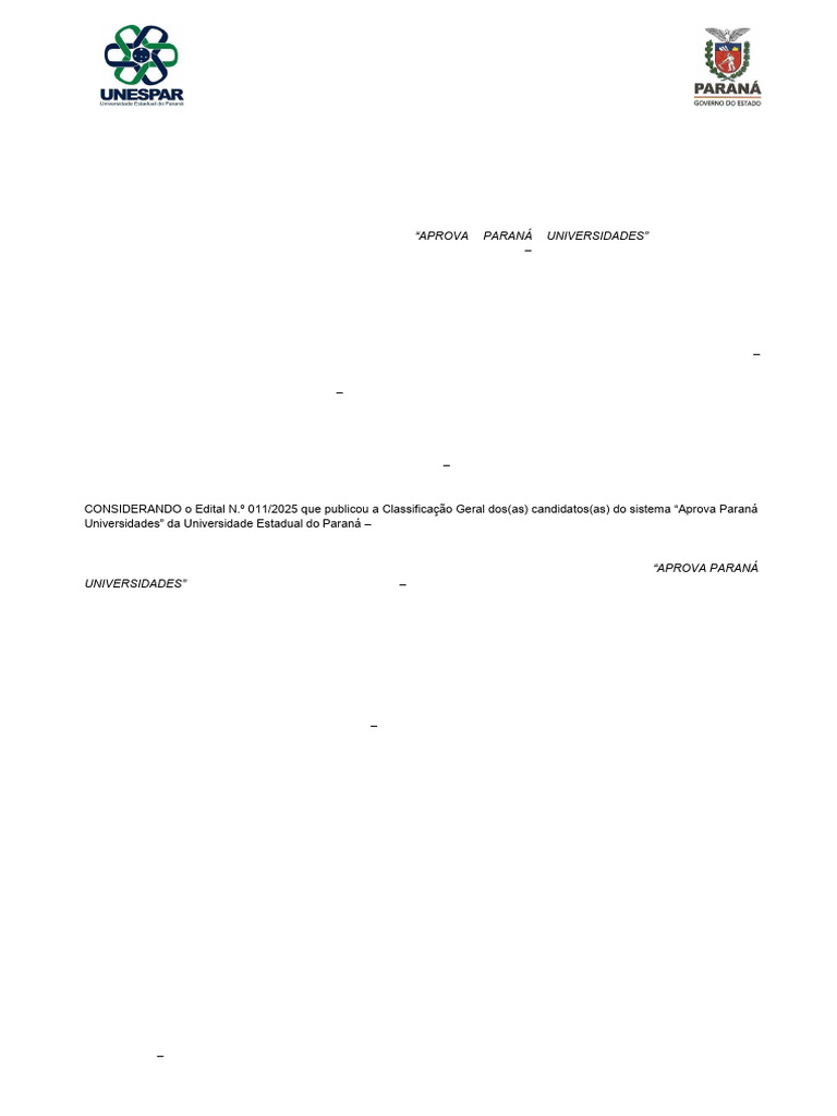 Edital N 017 2025 Convocacao Banca Heteroidentificacao Aprova PR | PDF | Universidades e ...