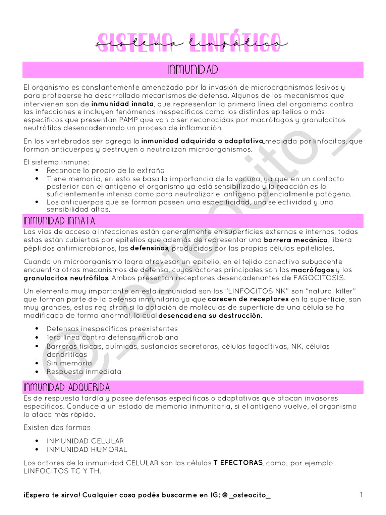 TP5. Sist Linfático | PDF