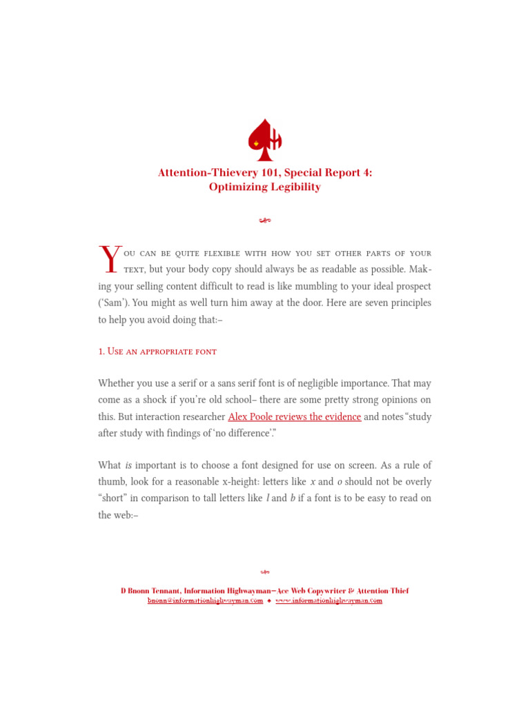 Special Report 4 - Optimizing Legibility | PDF | Pixel | Typefaces