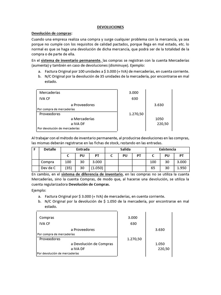 DEVOLUCIONES | PDF | Factura | Bancos