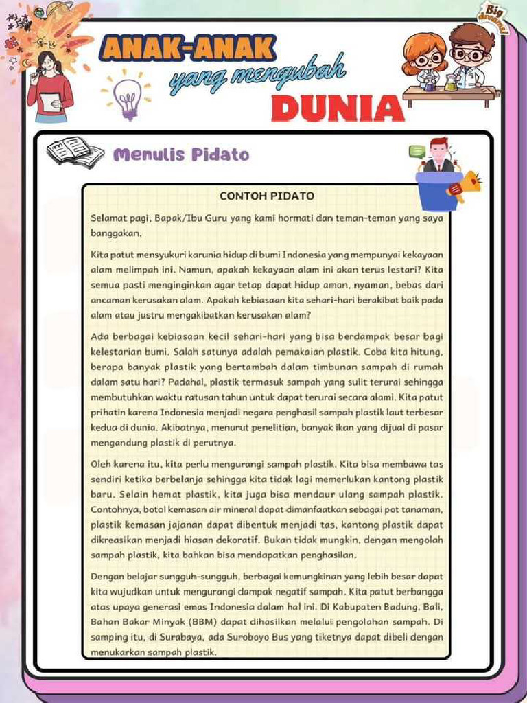 Contoh Tulisan Pidato | PDF